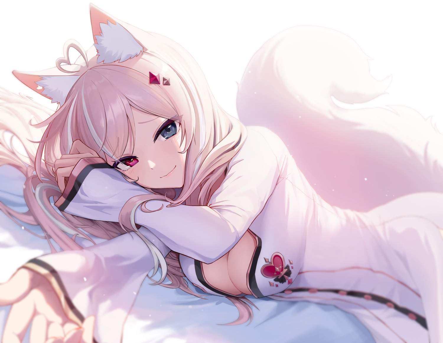 s bokdong v-lup lee jooin animal ears heterochromia no bra open shirt tail | #1107055 | yande.re